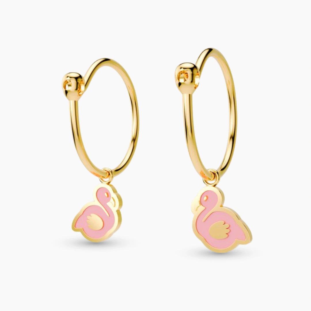 Littlethingshewear - Anting Anak Loop Hoop Flamingo